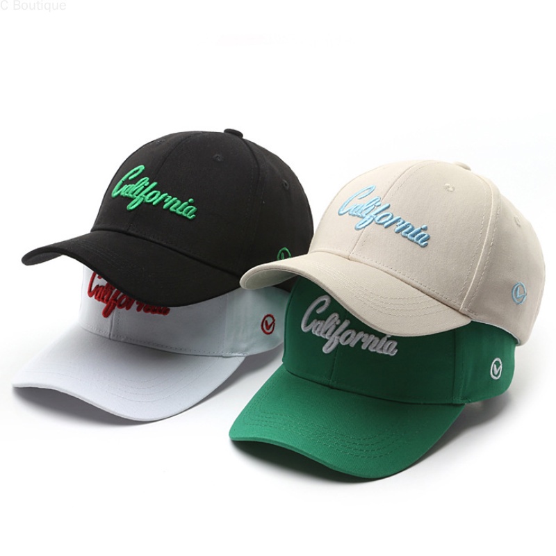 california cap for men 3D embroidered baseball cap for women green cap ...