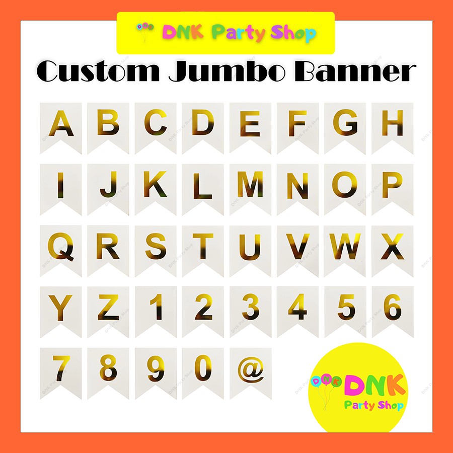 Customized White Party DIY Letter Number Banners Personalized Name ...