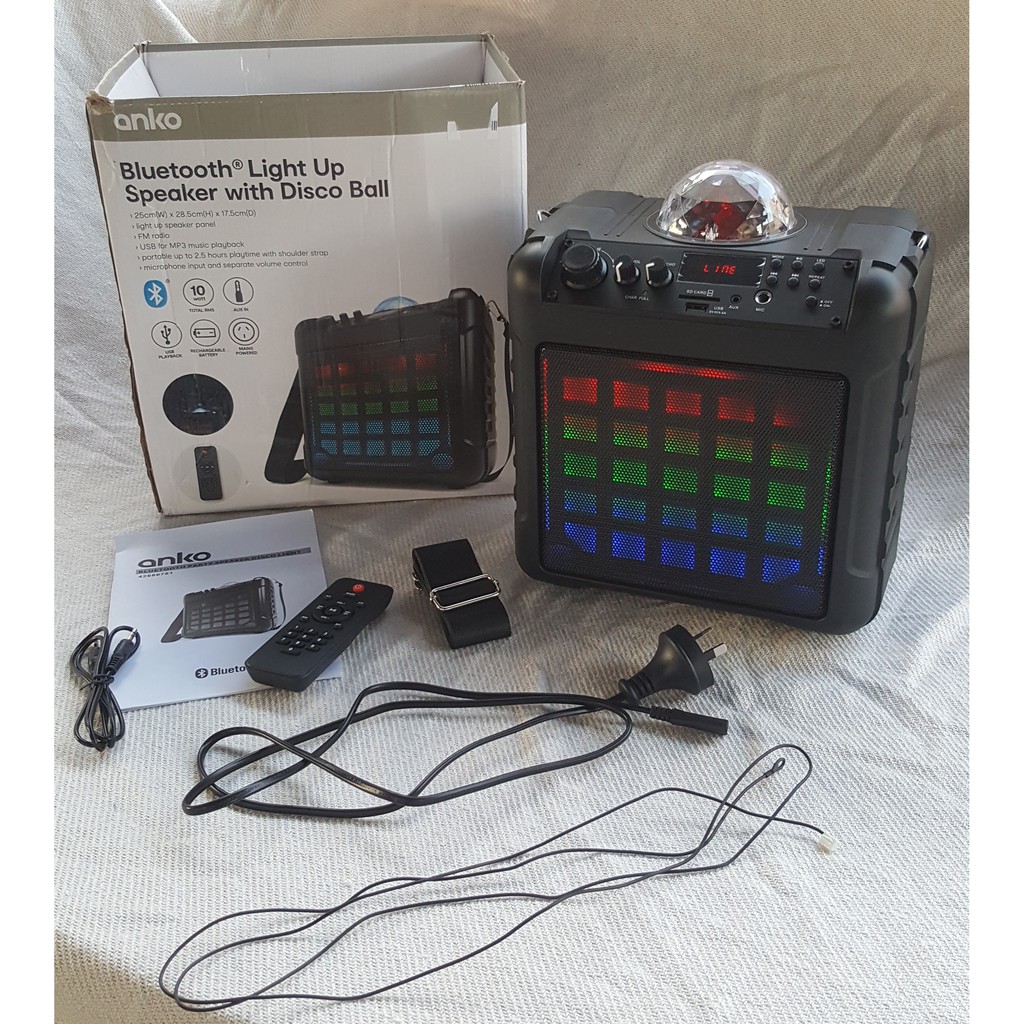 ANKO BLUETOOTH SPEAKER LIGHT UP WITH DISCO BALL | Shopee Philippines