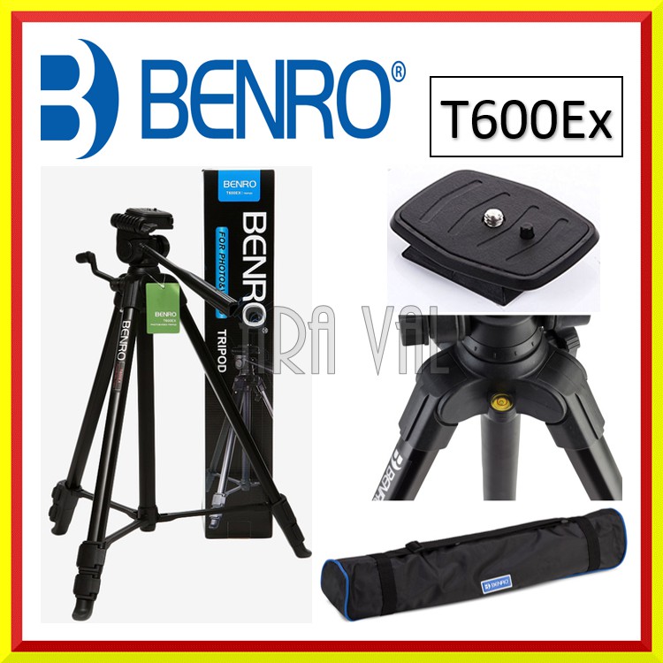 Tripod Benro T691 T600Ex Portable Alloy Tripod 3-way pa head Camera ...