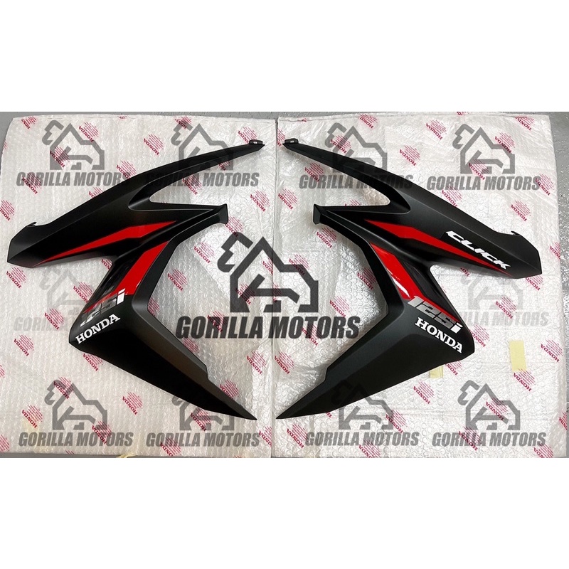FRONT SIDE FAIRING (MATTE BLK/RED) FOR CLICK V2 125 2021 | Shopee ...