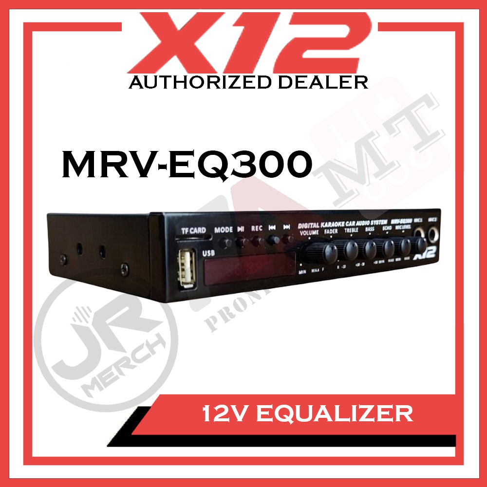 X12 (MRV-EQ300) Preamp Parametric Equalizer with Subwoofer Output, Mic Input, Karaoke + USB/SD ...