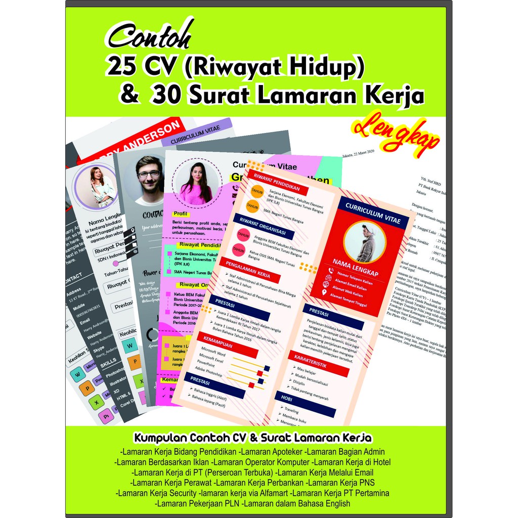 Examples of 25 CVs & 30 Job Application Letters (Complete Just Edit ...