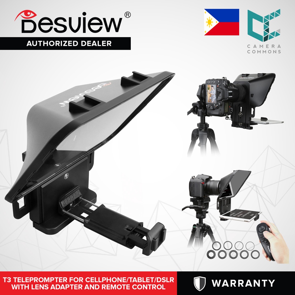 Desview T3 Teleprompter Broadcast Studio Equipment Videography | Shopee ...