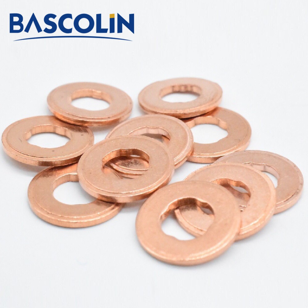 10PCS BASCOLIN Copper washer F00VC17503 diesel injection copper ring ...