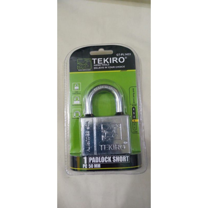 Tekiro Padlock Short neck 50mm | Shopee Philippines