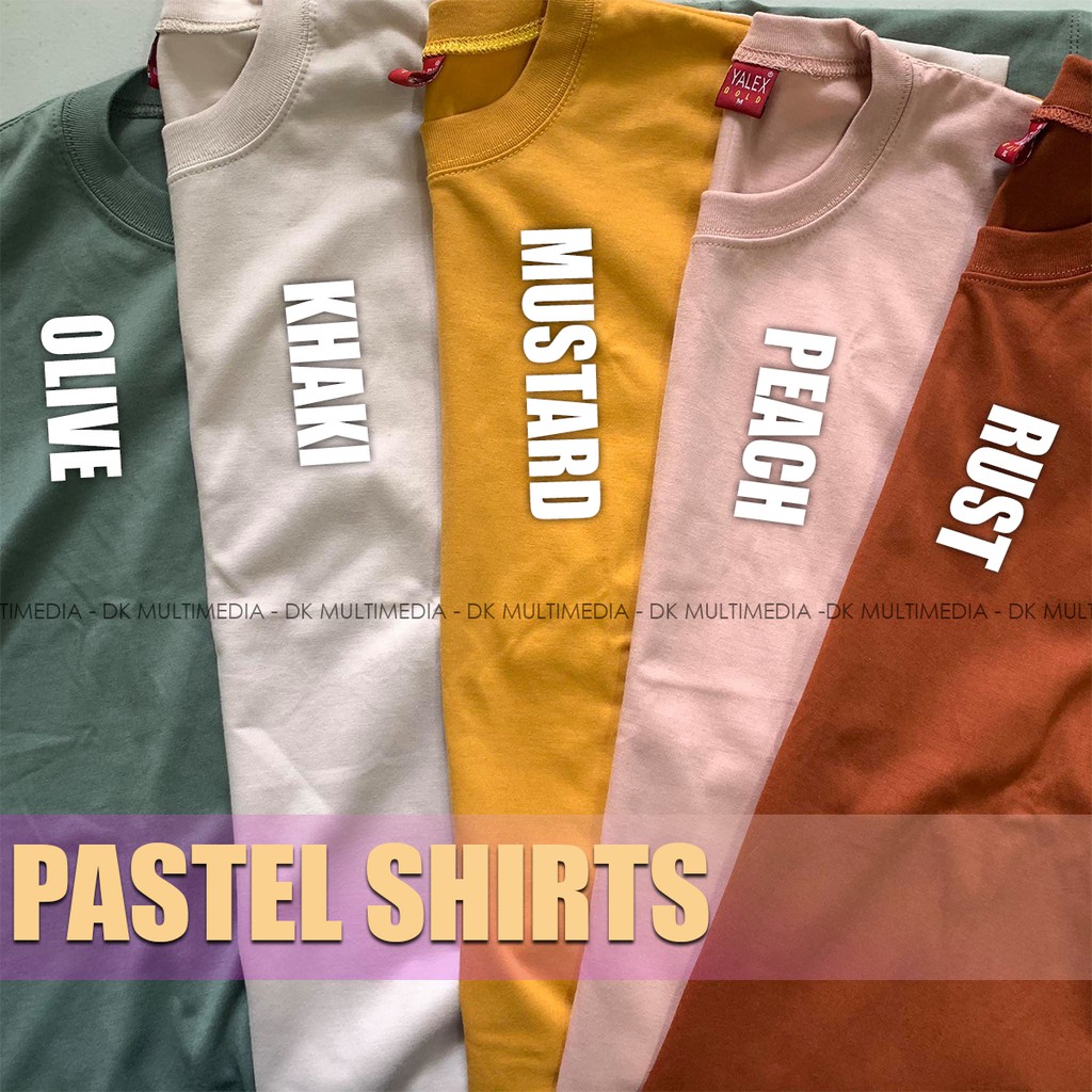 DK Multimedia - Pastel Color Shirt | AESTHETIC plain shirt | Shopee ...