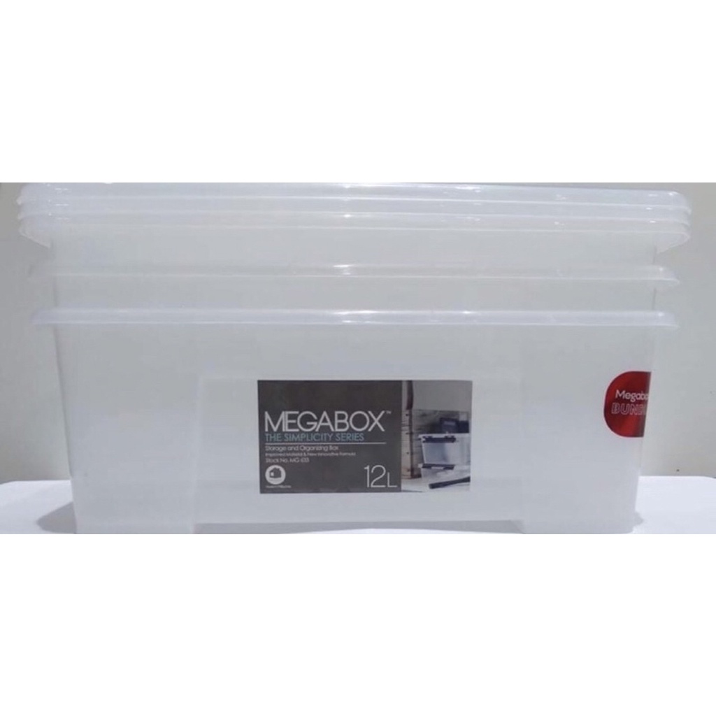 Megabox storage box 12L MG 841 16x10.5x6inches stockable clip lock ...