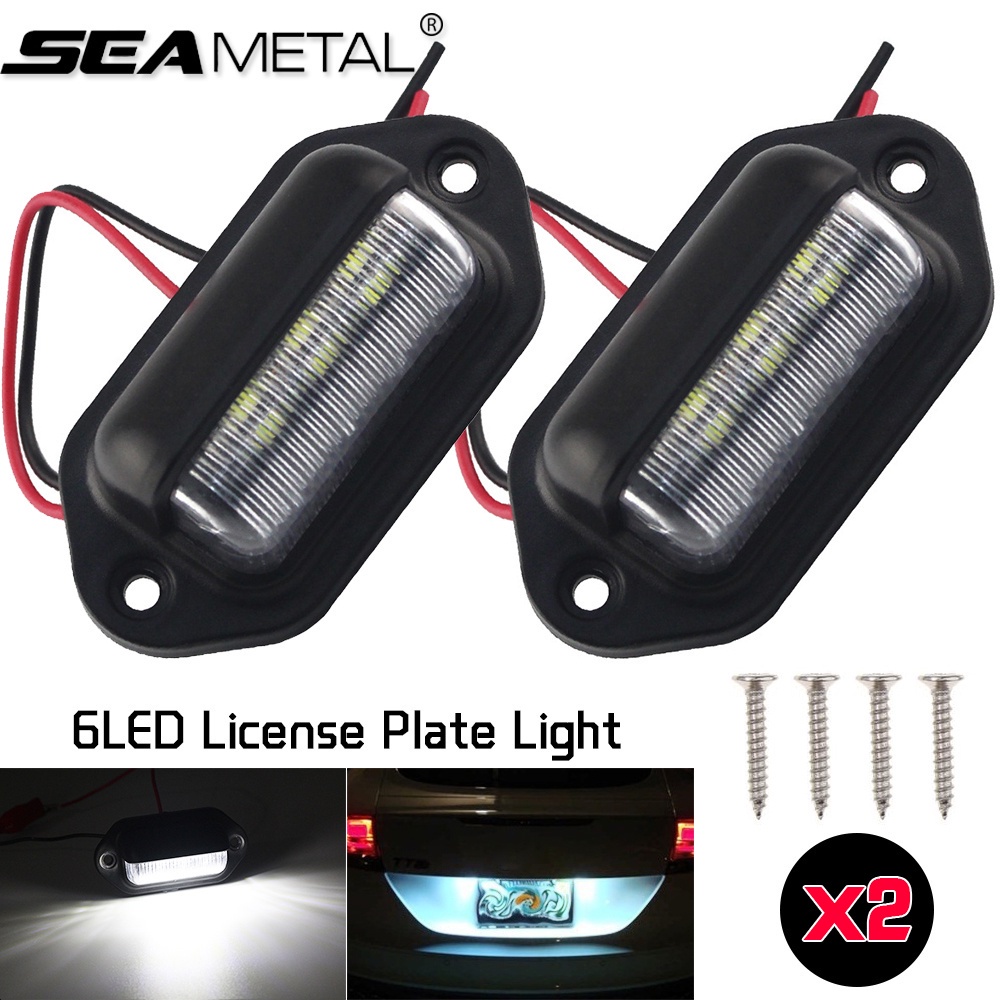 12V-24V LED Car License Plate Light Lumens Chip PVC Universal Auto ...
