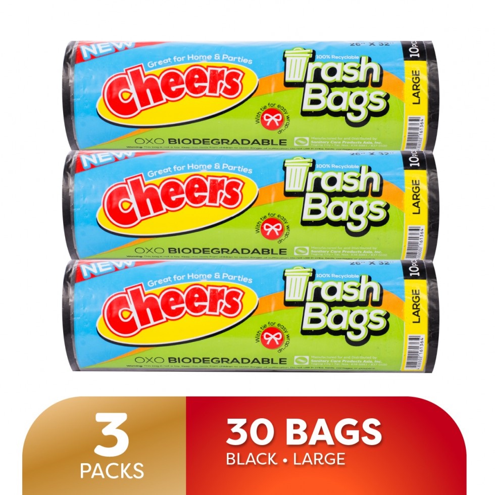 Cheers Trash Bag Black Large pack of 3s | Shopee Philippines