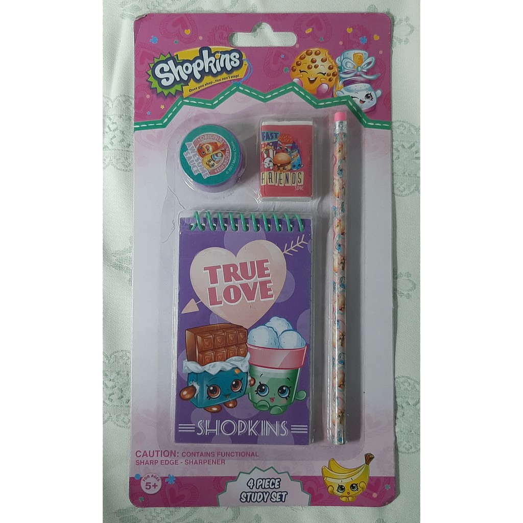 Shopkins 4 piece study set | Shopee Philippines