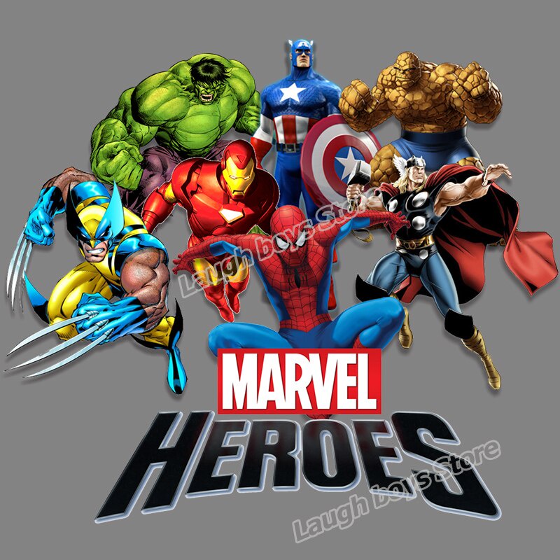Marvel patch Spiderman Iron Man Thermal Stickers Clothes DIY Heat ...