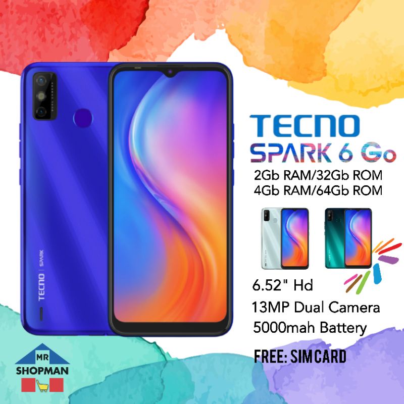 TECNO Spark 6 Go 2Gb + 32Gb / 4Gb + 64Gb | Shopee Philippines