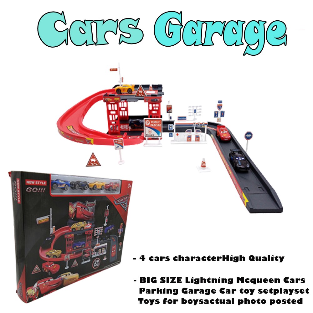 Lightning Mcqueen Cars Parking Garage Car BIG SIZE toy set playset Toys ...