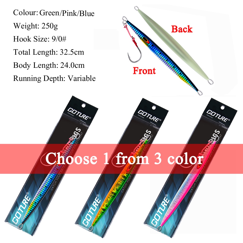 GOTURE Fast Jig Lure Metal Lead Fishing Bait | Shopee Philippines