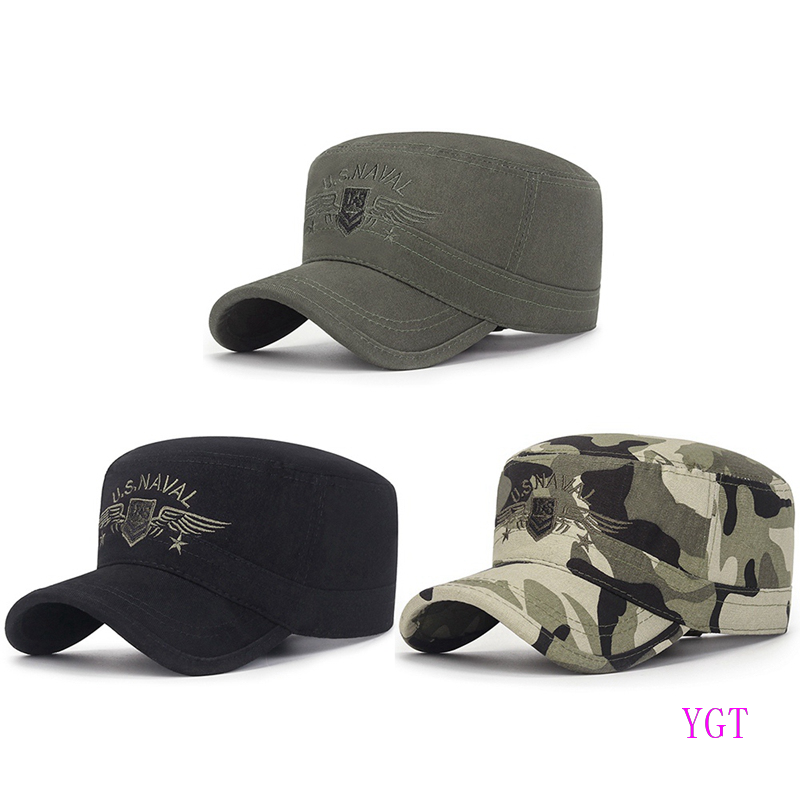 YGT US Marines Corps Cap Hat Military Hats Camouflage Flat Top Hat Men ...