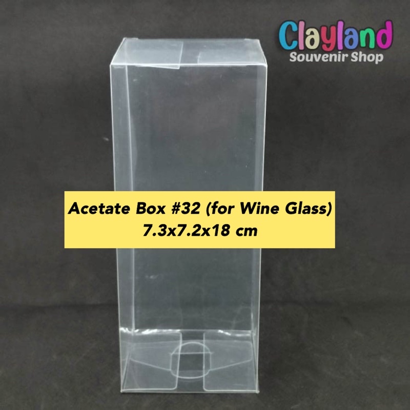 10pcs Acetate box #32 (7.3x7.2x18 cm) Clear Transparent Box for ...