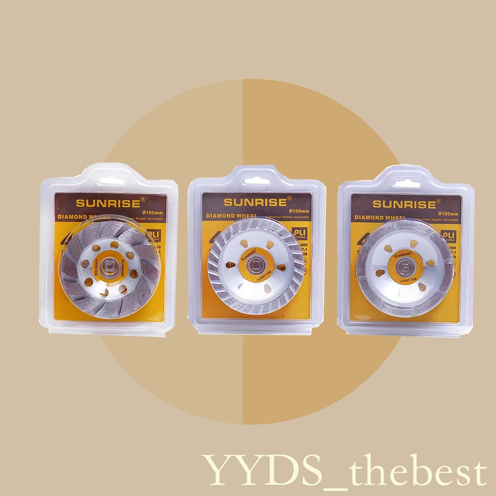 Sunrise Diamond Cup Wheel 4" Concrete Grinding Disc Heavy Duty | Shopee ...