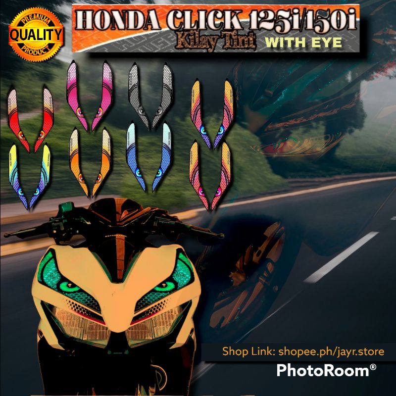 Honda Click 125i/150i V2 Kilay Tint With Eye/Click 125i Sticker/Click ...