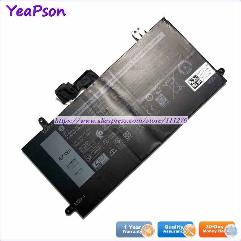J0PGR JOPGR 1WND8 7.6V 5250mAh Laptop Battery For Dell Latitude 12 5285 ...
