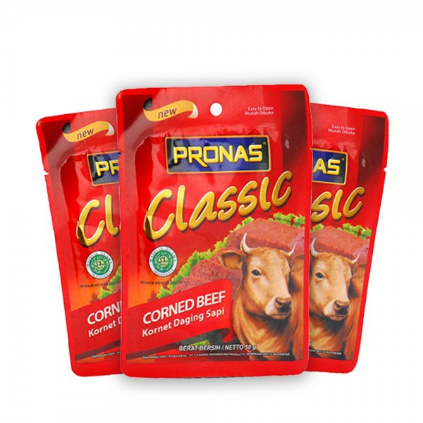 KORNET COW CORNED BEEF PRONAS 50 GR SACHET | Shopee Philippines