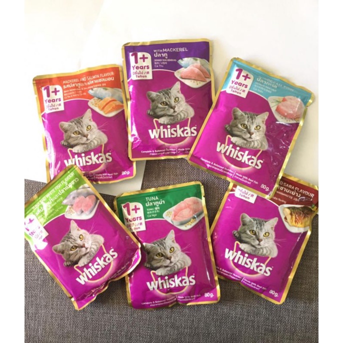 Whiskas Pouch Adult Wet Cat Food All Variants whiskas Sachet Adult 80gr ...