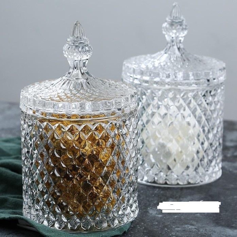 Tall crystal glass jam jar (glass jam jar) | Shopee Philippines