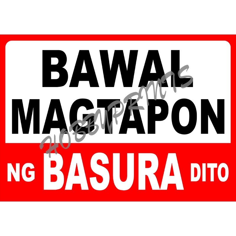 Bawal Magtapon Signage Laminated Sign | Shopee Philippines