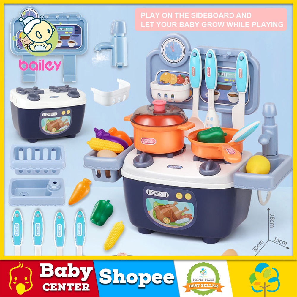 Bailey Baby Mini Kitchen Set Toy Play For Kids Pretend Play Toys Laruan ...