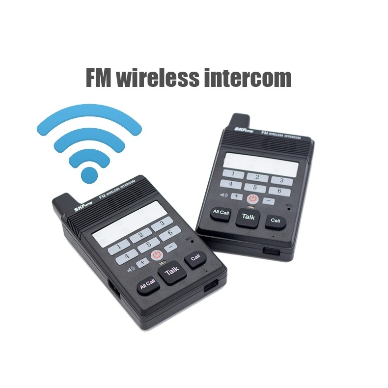 SKFung FM Wireless Intercom System with 6 Channels for Home/Office ...