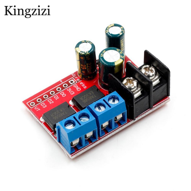 New 5A Dual DC Motor Drive Module Remote Control Voltage 3V-14V Reverse ...