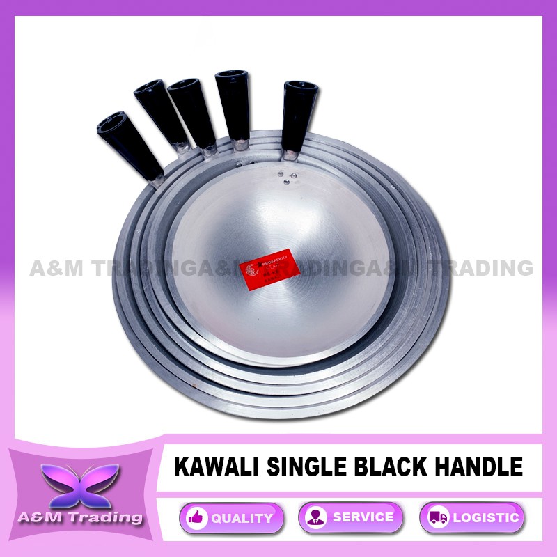 Kawali / Cawali Single Black Handle Aluminum Frying Pan 1PC | Shopee ...