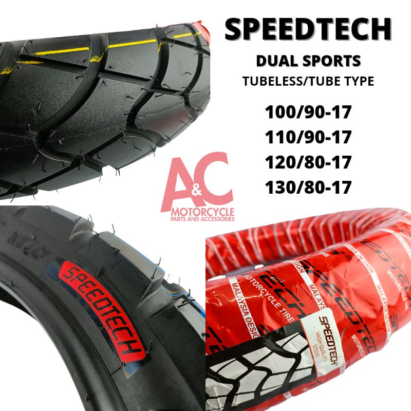 Speedtech Tire Dual Sports (100/90,110/90,120/80,130/80) Size 17 ...
