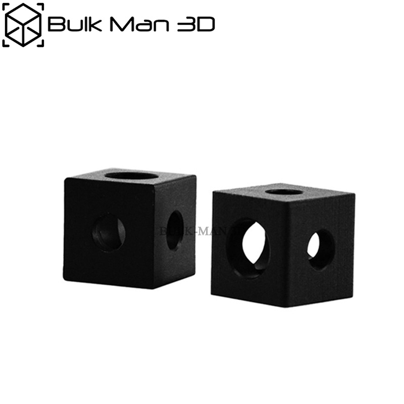 10pcs Black Anodized Three Way Cube Corner Connector Bracket Fit 20mm ...