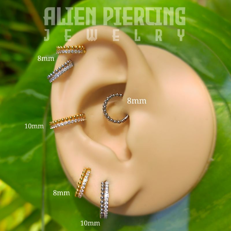 𝐃𝐨𝐮𝐛𝐥𝐞 𝐋𝐚𝐲𝐞𝐫 𝐁𝐞𝐚𝐝 𝐆𝐞𝐦 𝐇𝐨𝐨𝐩 | Lobe Helix Conch Flat Tragus | Shopee ...