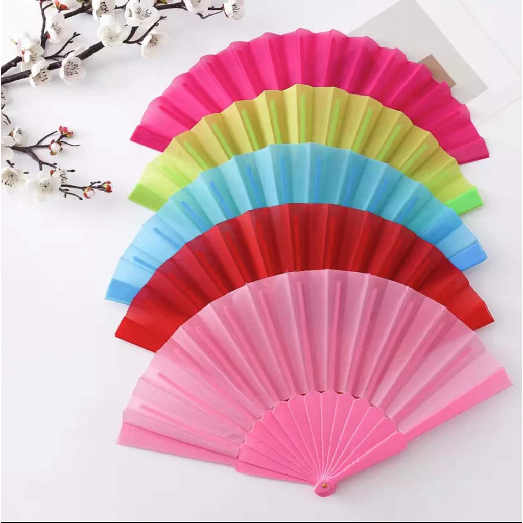 100% Original J&S 6pcs Summer Big Plain Pamaypay/Fan | Shopee Philippines