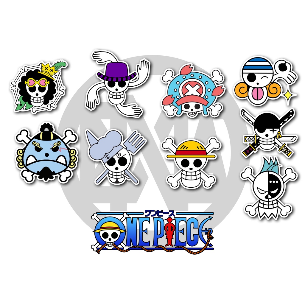 One Piece(Straw hat Crew Logo) Vinyl Sticker Waterproof | Shopee ...