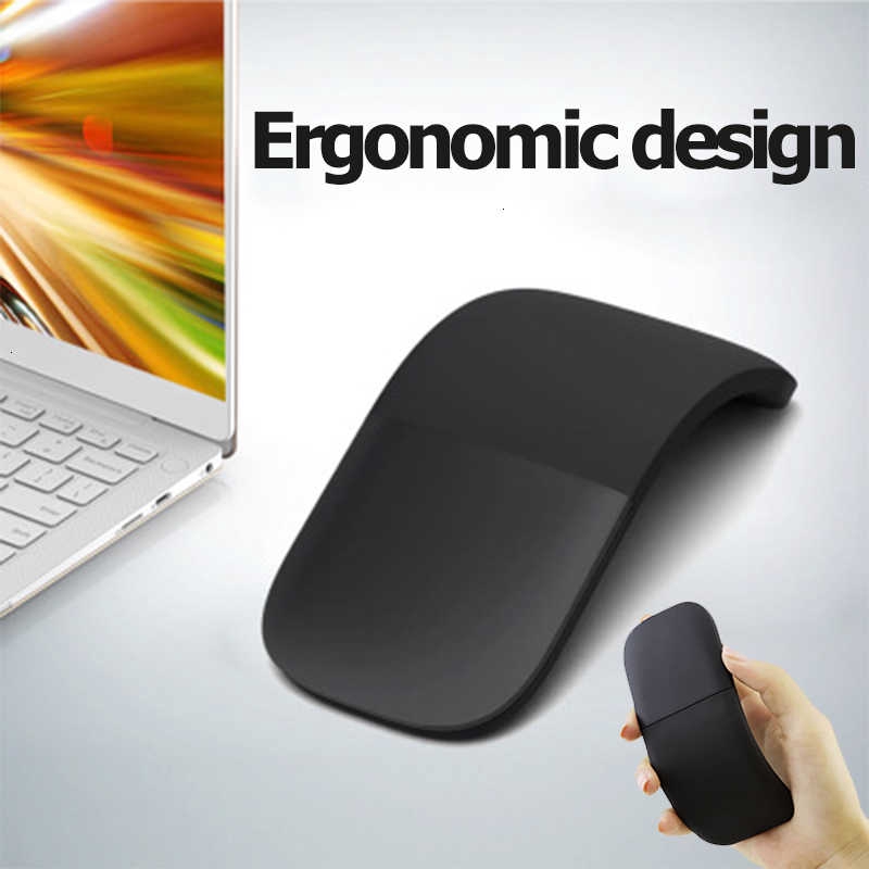 CHYI 2.4G Wireless Mouse Foldable Arc Touch Roller Computer Mouse Ultra ...