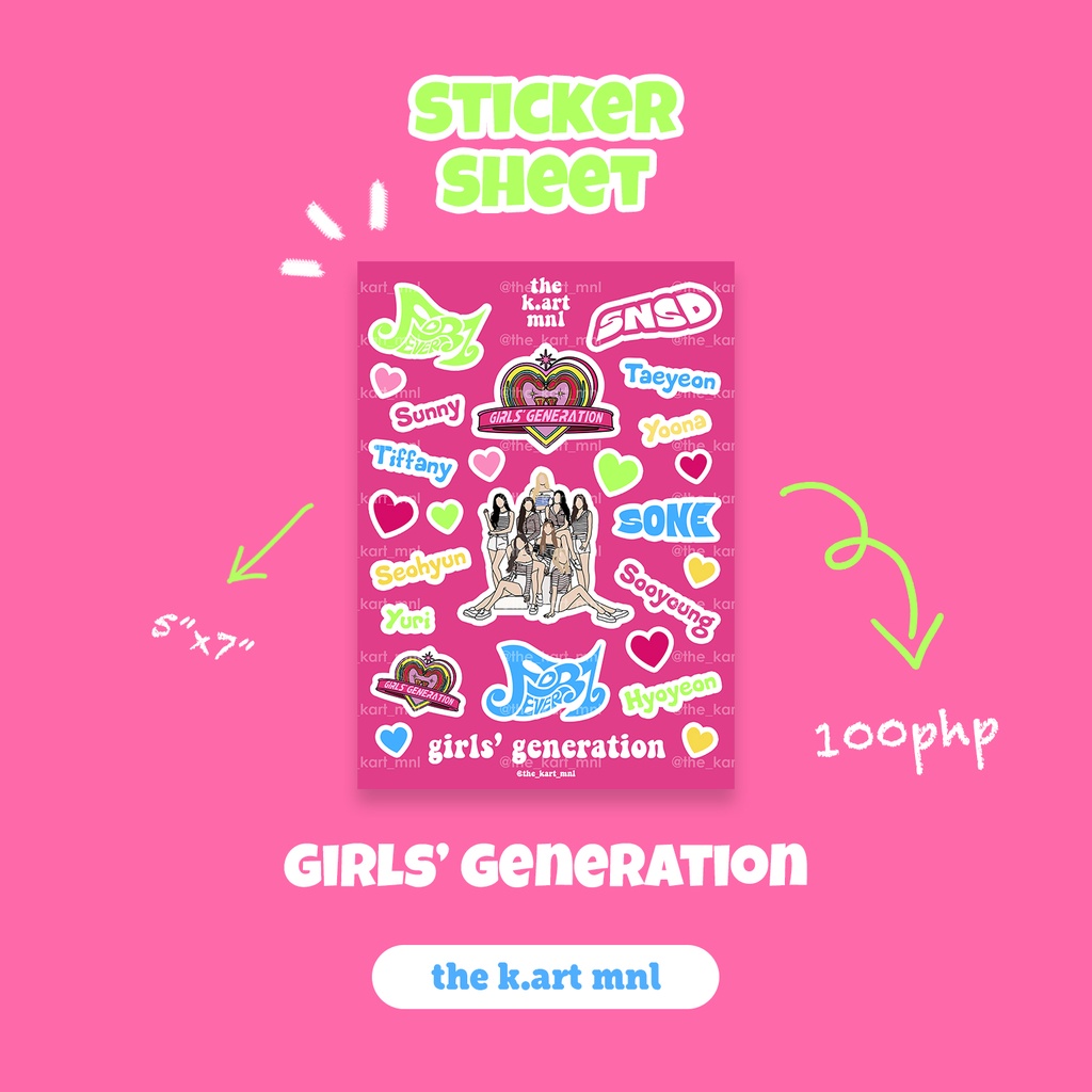 GIRLS' GENERATION FOREVER 1 Ver. - STICKER SHEET | Shopee Philippines