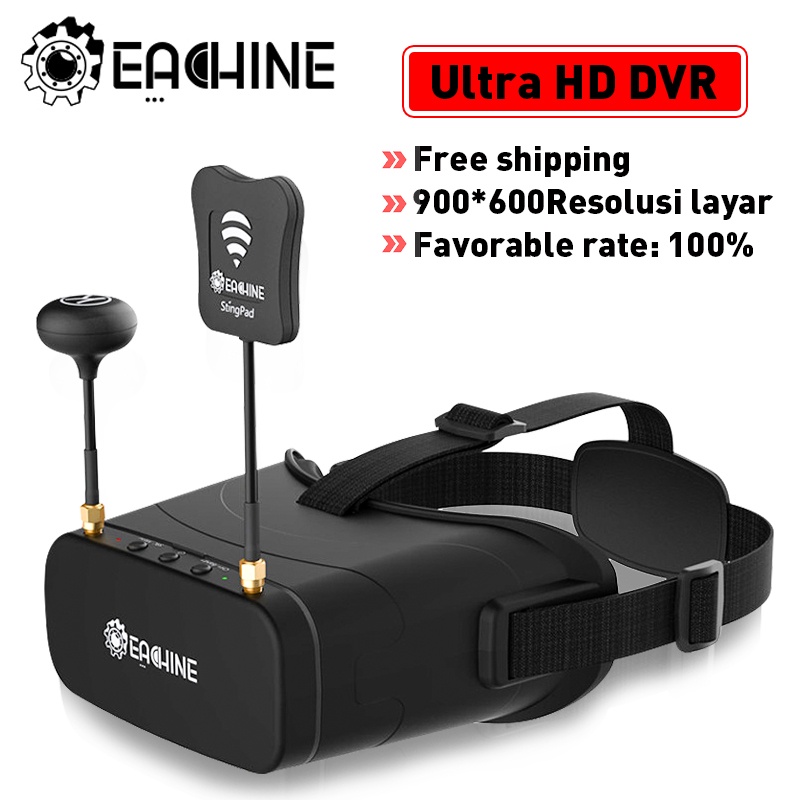 Eachine EV800DM Varifocal 5.8G 40CH Diversity FPV Goggles with HD DVR 3 ...