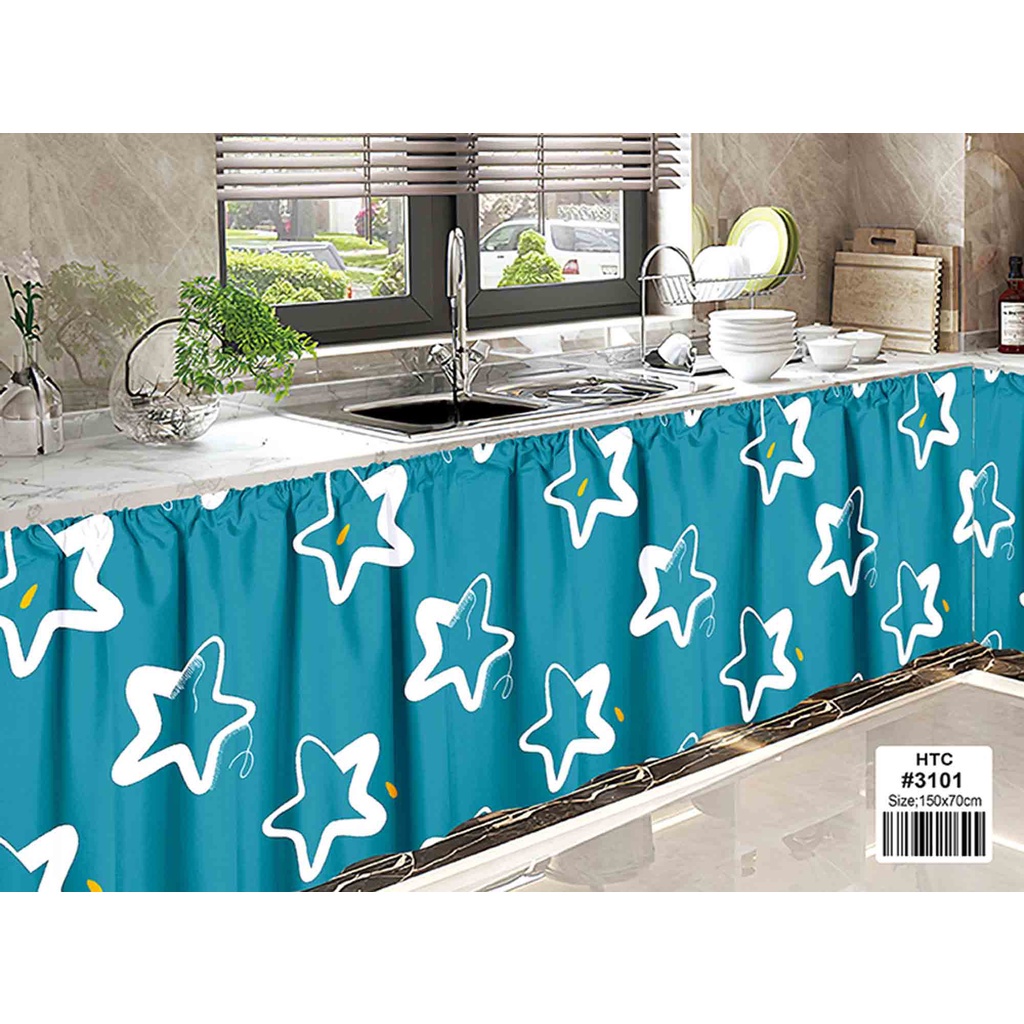 Sale Lababo Curtain Kitchen Sink Curtain Dark Color 70cm*150cm 1PC COD ...