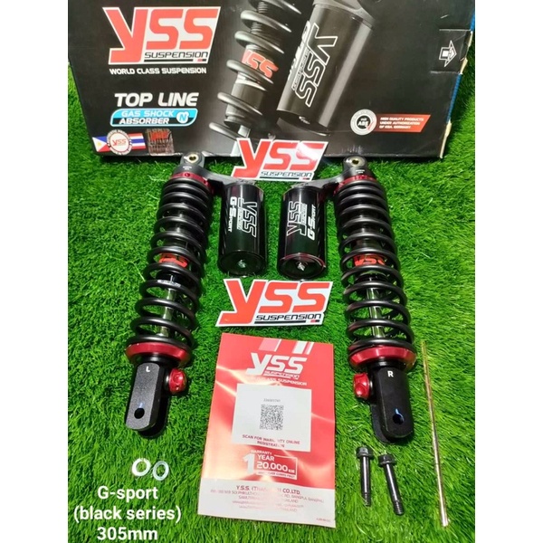 YSS shock G-sport 305mm (black series) for Aerox V1/Aerox V2/Nmax V2 ...