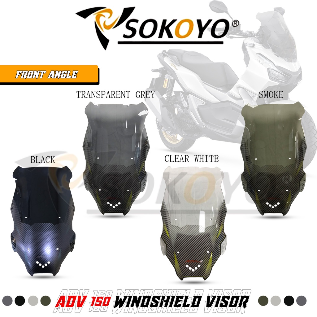1 pc PC Plastic Half Carbon Texture MHR Visor Honda ADV Windshield for ...