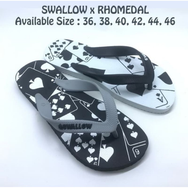 Sandal Swallow X RHOMEDAL - Hitam Putih Exclusive Limited Product by ...