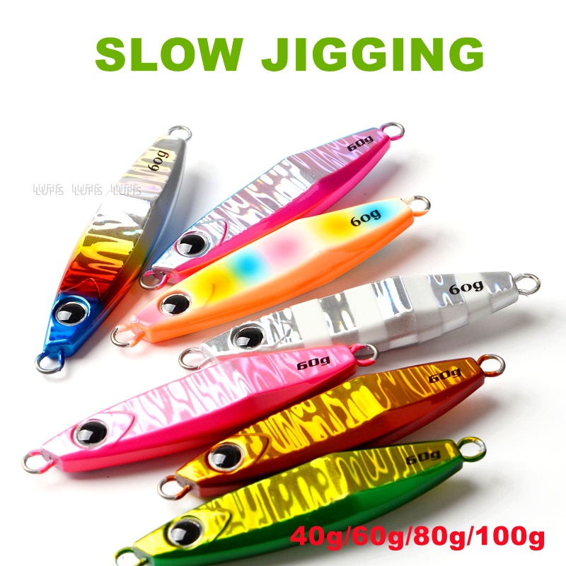 7 Colors 40g/60g/80g/100g Jigging Fishing lure For sea fishing Slow ...