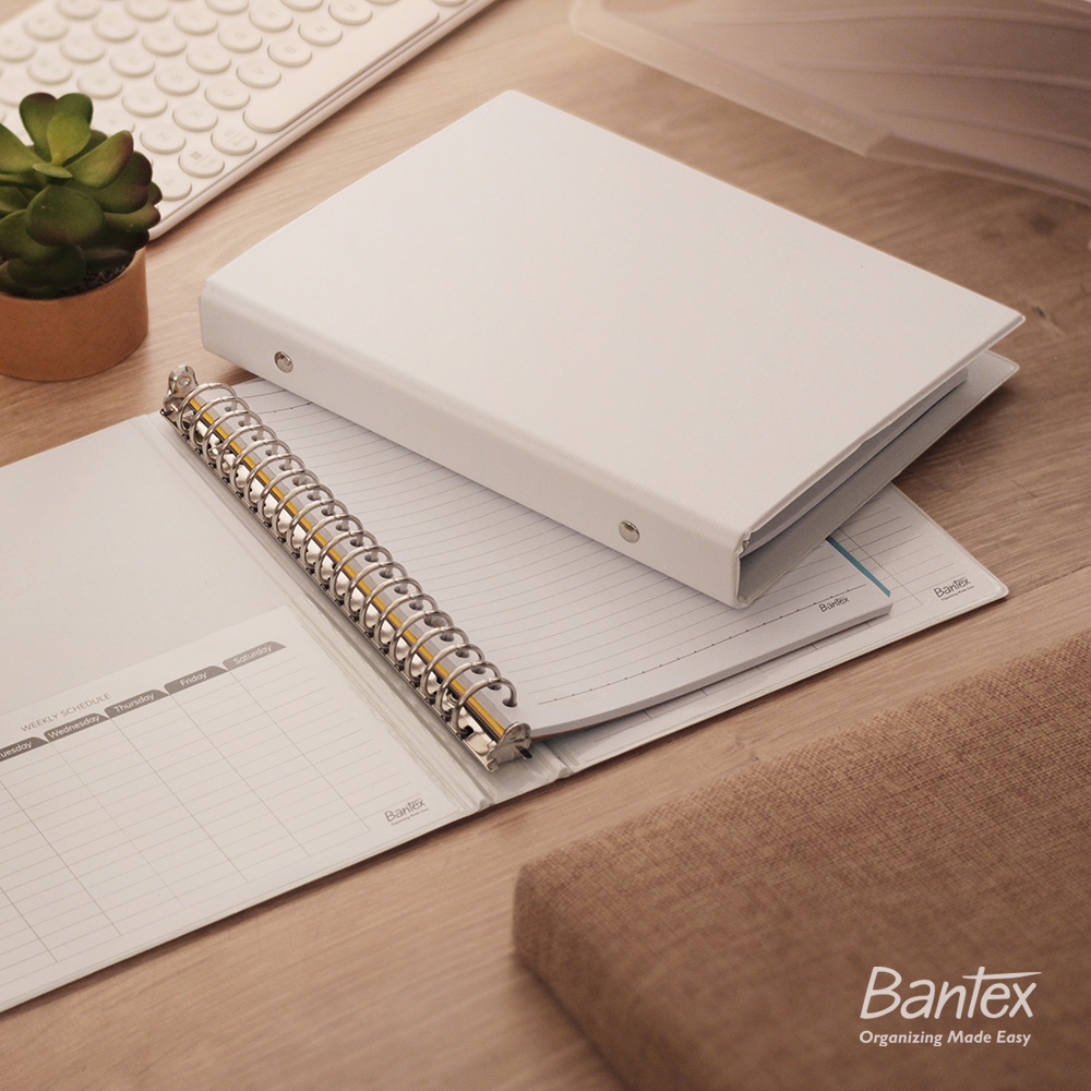 Bantex Binder Note A5 20 Iron Ring Loose Leaf Multiring Binder White ...
