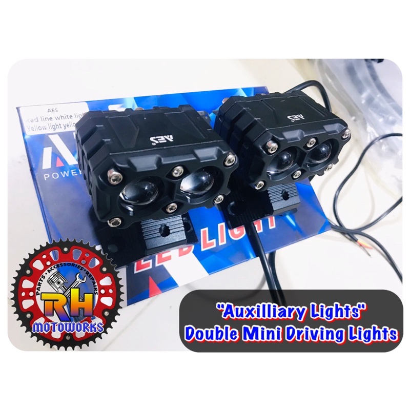 AES Dual Mini Driving Lights (Auxilliary Lights) | Shopee Philippines