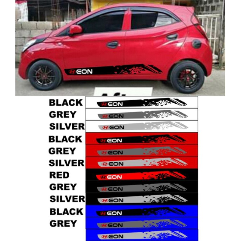 hyundai EON side body decals sticker 2pcs vinyl rubberize | Shopee ...
