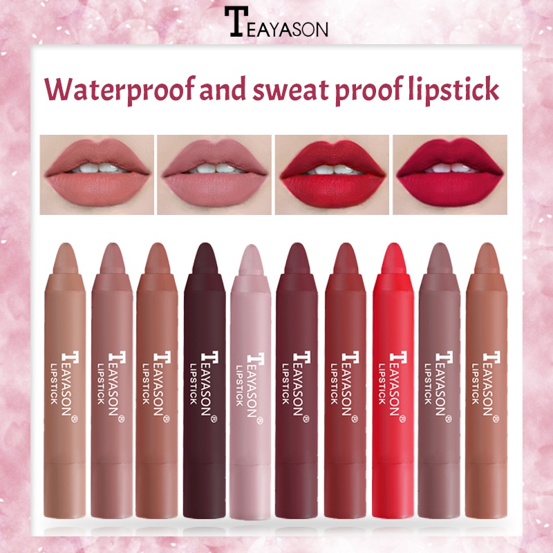 TEAYASON Matte Velvet Lipstick Non-stick Cup Waterproof Sweat-proof Not ...