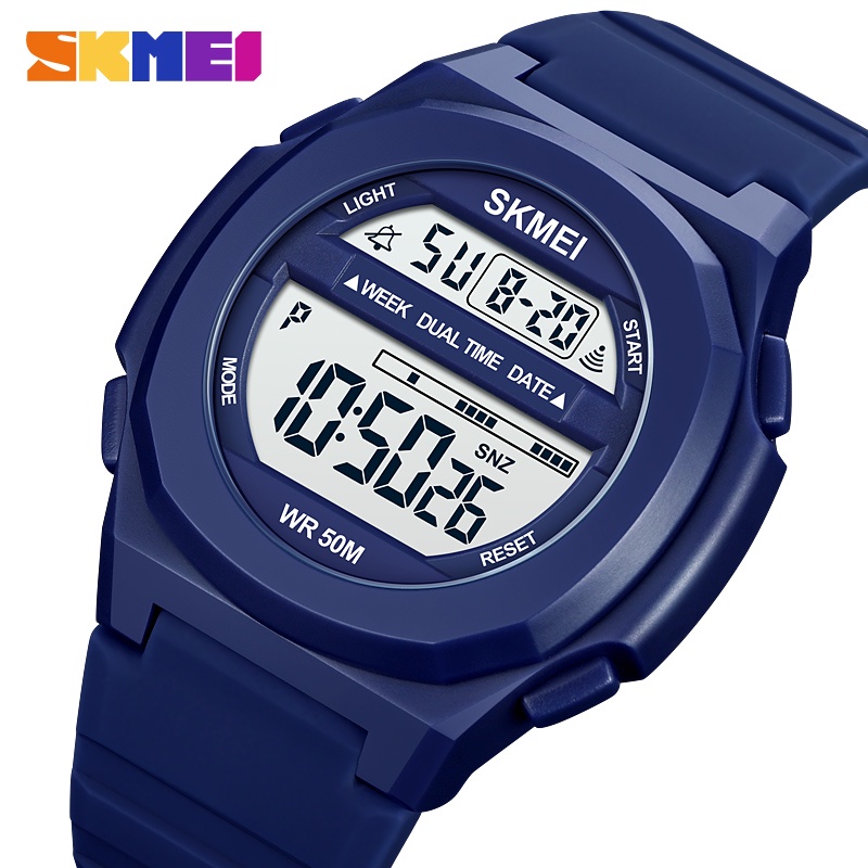 SKMEI Fashion LED Light Digital Watch Men Waterproof Chrono Stopwatch ...